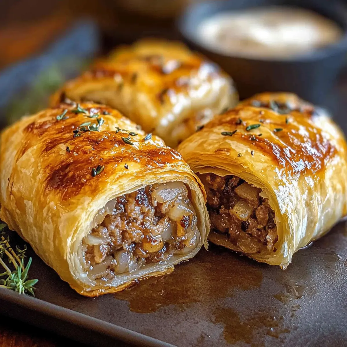 Irresistible Savory French Onion Sausage Rolls: A Comfort Snack